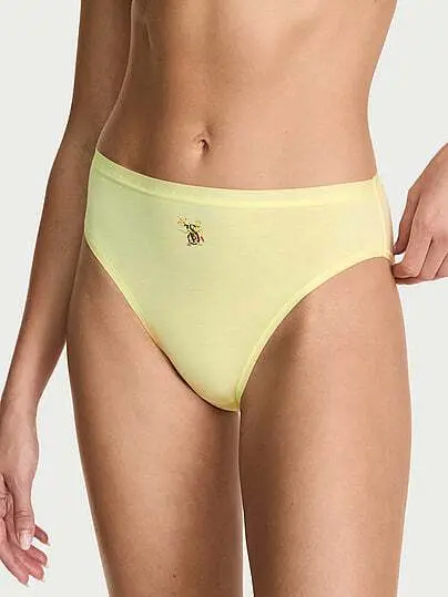Victoria's Secret Stretch Cotton High-leg Brief Panty - Yellow