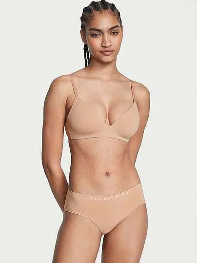 Victoria's Secret Seamless Shine Hiphugger Panty - Beige