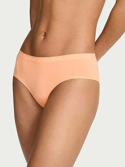 Victoria's Secret Seamless Rib Lace-trim Hiphugger Panty - Orange