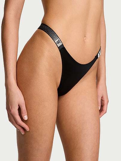 Victoria's Secret Very Sexy Shine Strap Thong Panty - Black