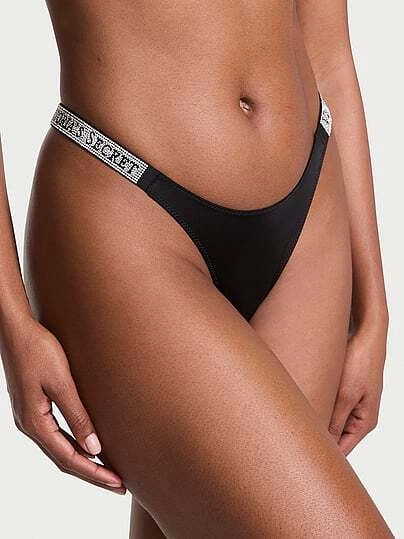 Victoria's Secret Very Sexy Shine Strap Thong Panty - Black