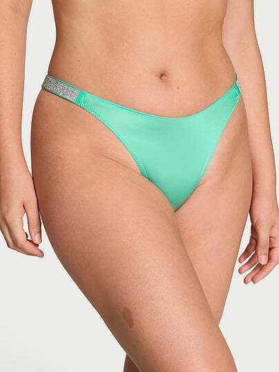 Victoria's Secret Very Sexy Shine Strap Thong Panty - Blue