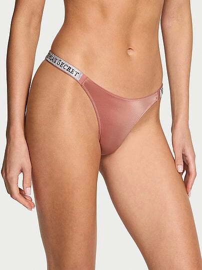 Victoria's Secret Very Sexy Shine Strap Thong Panty - Brown