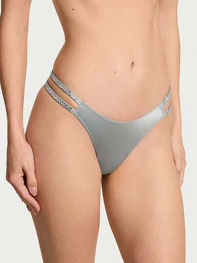 Victoria's Secret Very Sexy Shine Strap Thong Panty - Grey