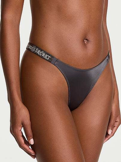 Victoria's Secret Very Sexy Shine Strap Thong Panty - Grey