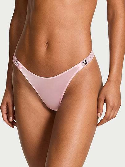 Victoria's Secret Very Sexy Double Shine Strap Smooth Thong Panty - Pink