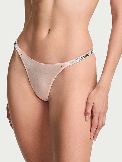 Victoria's Secret Very Sexy Shine Strap Thong Panty - Pink