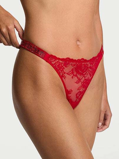 Victoria's Secret Very Sexy Shine Strap Thong Panty - Red