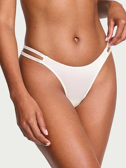 Victoria's Secret Very Sexy Shine Strap Thong Panty - White,ivory