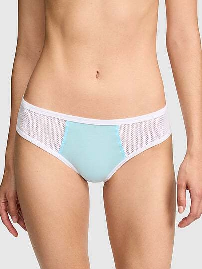 Pink Cotton Cheeky Panty - Blue