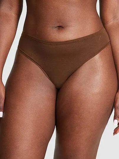 Pink Cotton Cheeky Panty - Brown