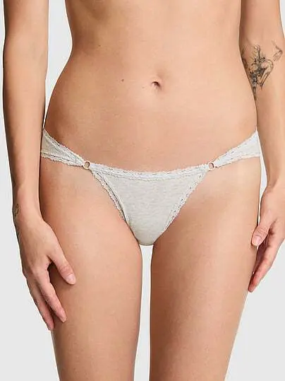 Pink Cotton Cheeky Panty - Grey