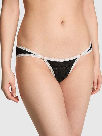 Pink Cotton Cheeky Panty - Grey