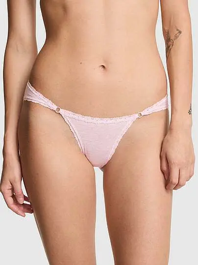 Pink Cotton Cheeky Panty - Pink