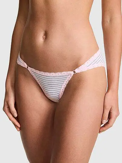 Pink Cotton Cheeky Panty - Print