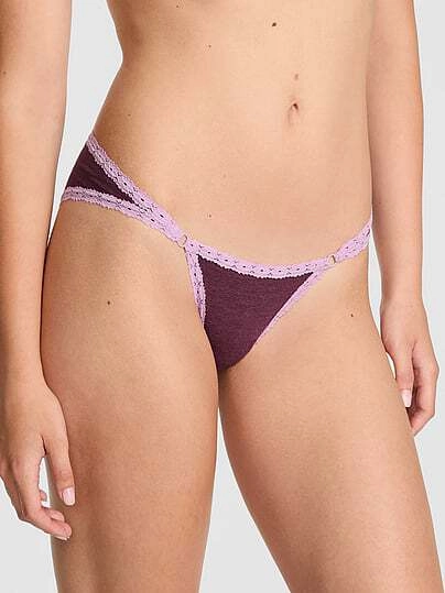 Pink Cotton Cheeky Panty - Red
