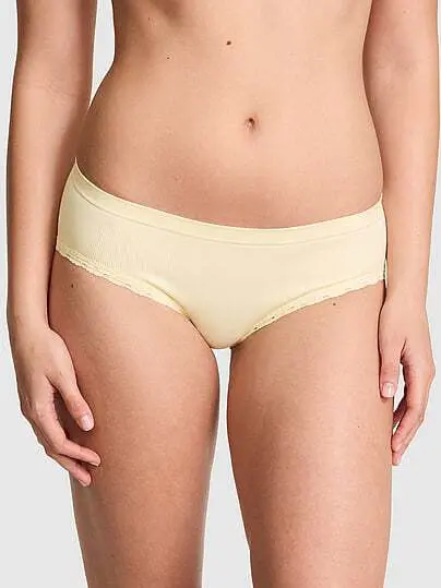 Pink Seamless Hiphugger Panty - Beige