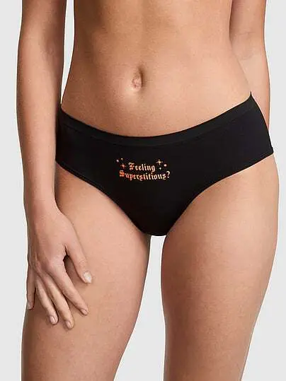 Pink Seamless Hiphugger Panty - Black