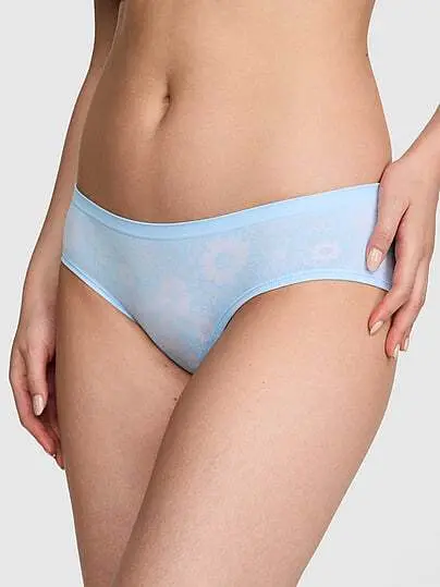 Pink Seamless Hiphugger Panty - Blue