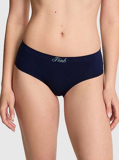 Pink Seamless Hiphugger Panty - Blue