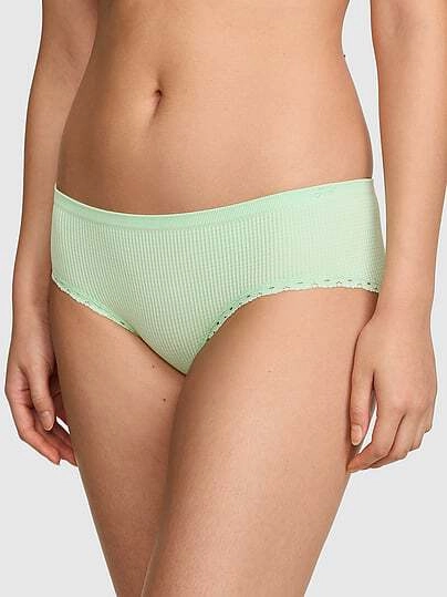 Pink Seamless Hiphugger Panty - Green