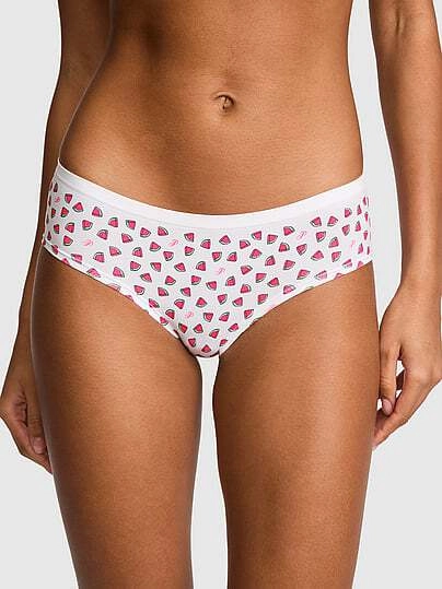 Pink Seamless Hiphugger Panty - Print