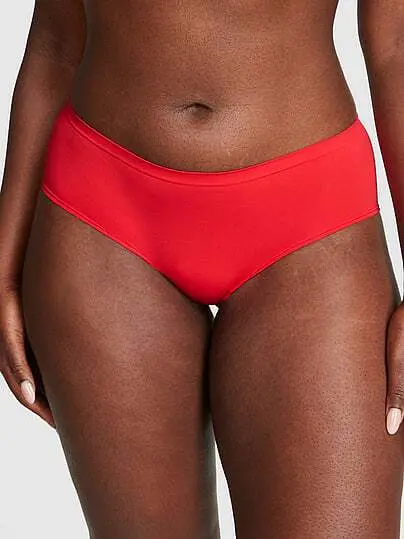Pink Seamless Hiphugger Panty - Red