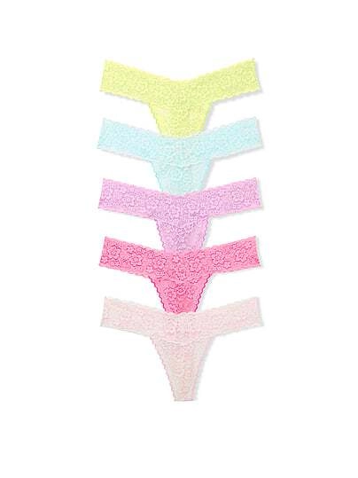 Victoria's Secret 5-pack Lacie Keyhole Thong Panties - Print