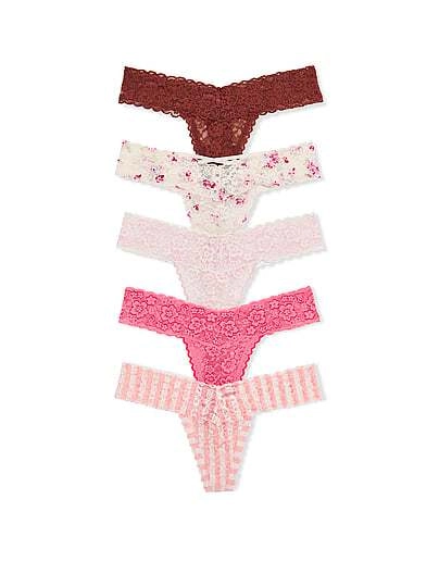 Victoria's Secret 5-pack Lacie Thong Panties - Print