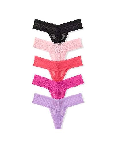 Victoria's Secret 5-pack Lacie Thong Panties - Print