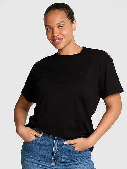 Pink Campus Cotton™ Tee - Black