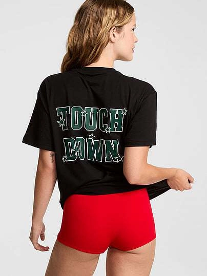 Pink Campus Cotton™ Tee - Black