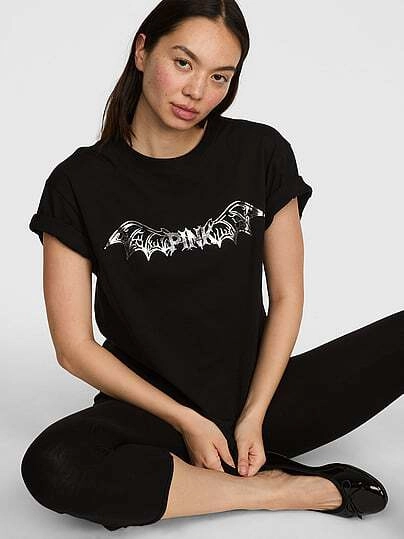 Pink Campus Cotton™ Tee - Black