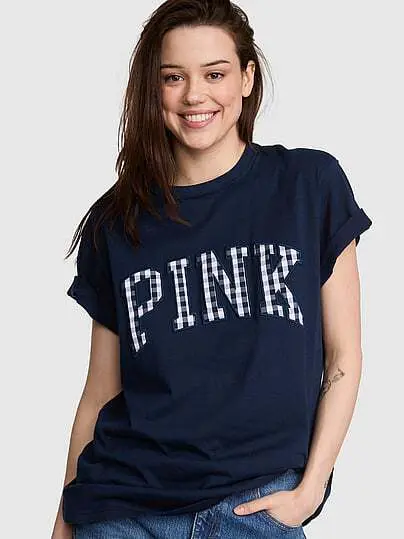 Pink Campus Cotton™ Tee - Blue