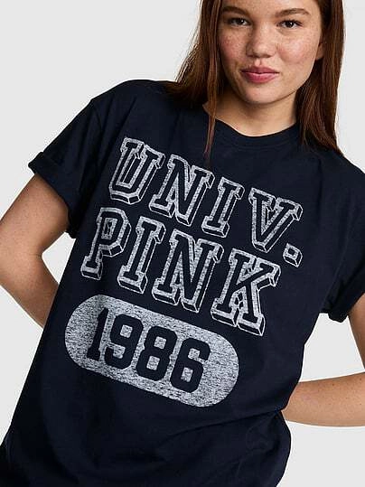 Pink Campus Cotton™ Tee - Blue