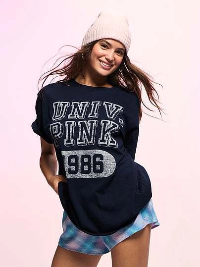 Pink Campus Cotton™ Tee - Blue
