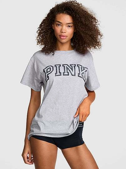 Pink Campus Cotton™ Tee - Grey