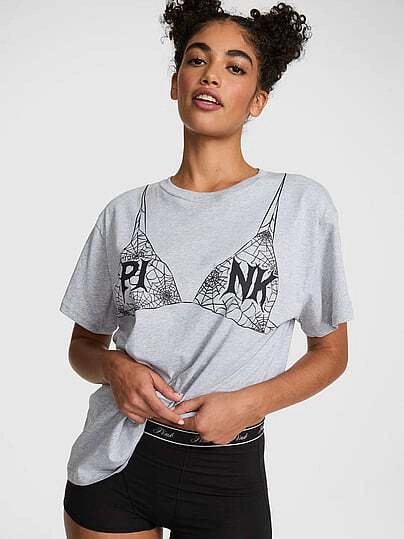Pink Campus Cotton™ Tee - Grey