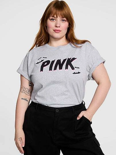 Pink Campus Cotton™ Tee - Grey