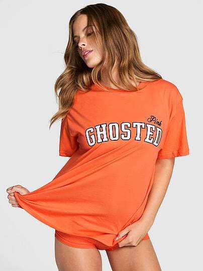 Pink Campus Cotton™ Tee - Orange