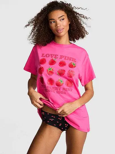 Pink Campus Cotton™ Bling Tee - Pink
