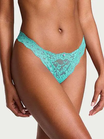 Victoria's Secret Dream Angels Lace-trim Brazilian Panty - Blue