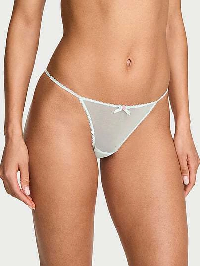 Victoria's Secret Dream Angels Lace-trim Brazilian Panty - Blue