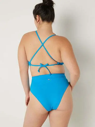 Pink V Crossover High-waist Bikini Bottom