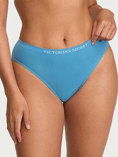 Victoria's Secret Seamless High-leg Brief Panty - Blue
