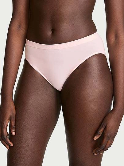 Victoria's Secret Seamless Logo Rib High-leg Brief Panty - Pink