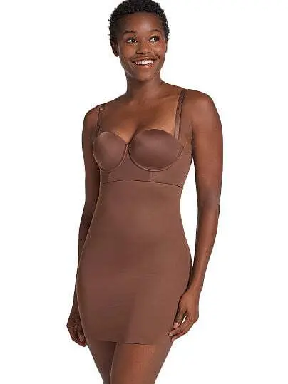 Victoria's Secret Leonisa Shapewear Moderate Compression Sculpting Skort Slip - Brown