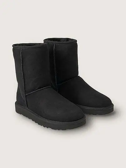 Pink Ugg® Classic Short Ii Boots - Black