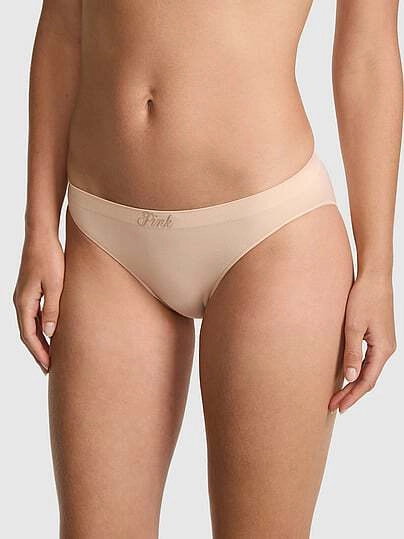 Pink Seamless Bikini Panty - Beige