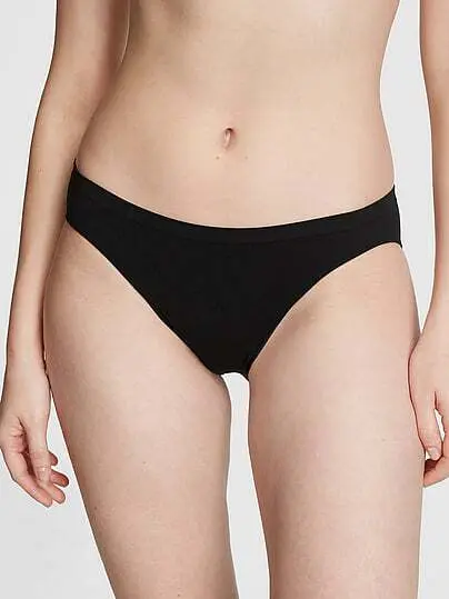 Pink Seamless Bikini Panty - Black